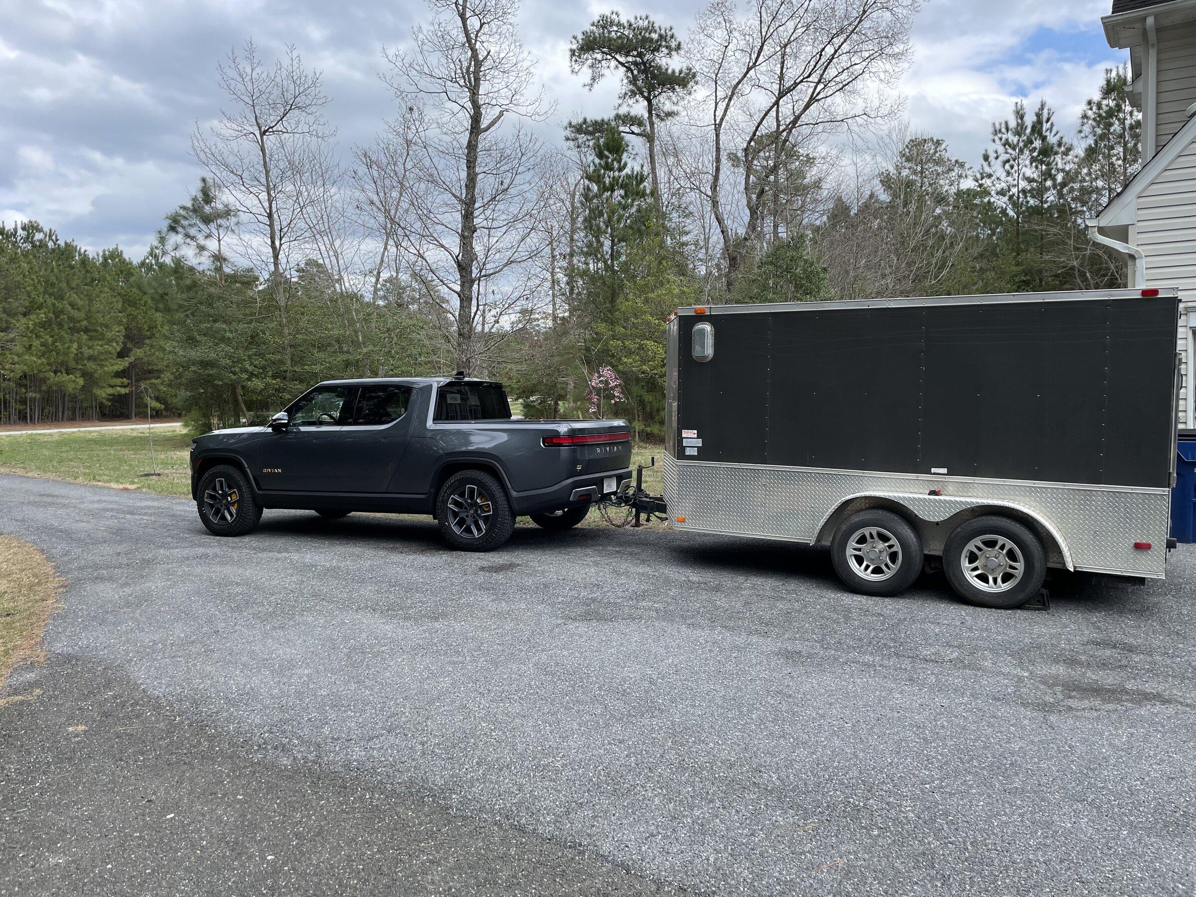 Enclosed Utility / Motorcycle Trailer Towing -- 15 mile test run today ...