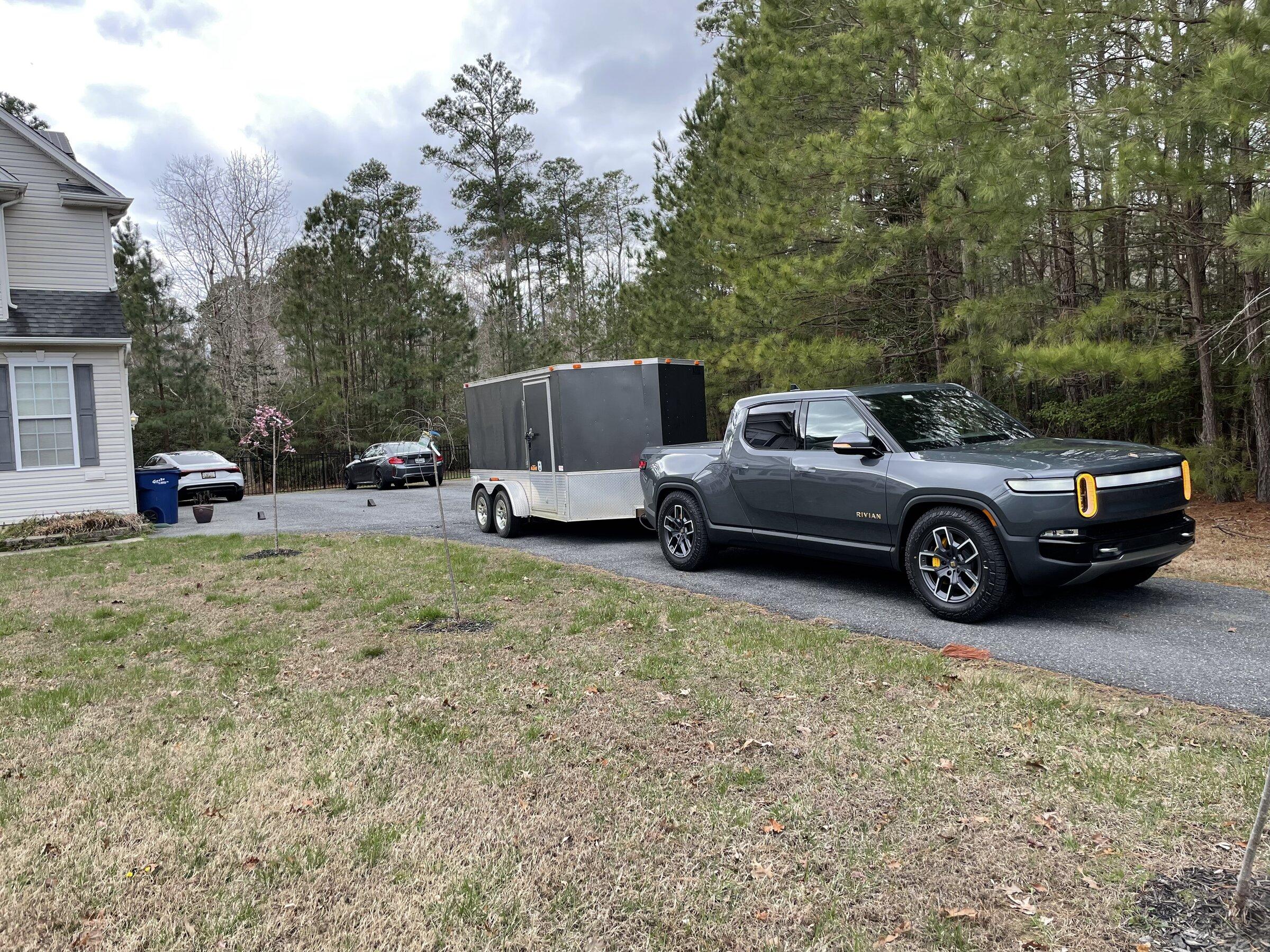 Enclosed Utility / Motorcycle Trailer Towing -- 15 mile test run today ...
