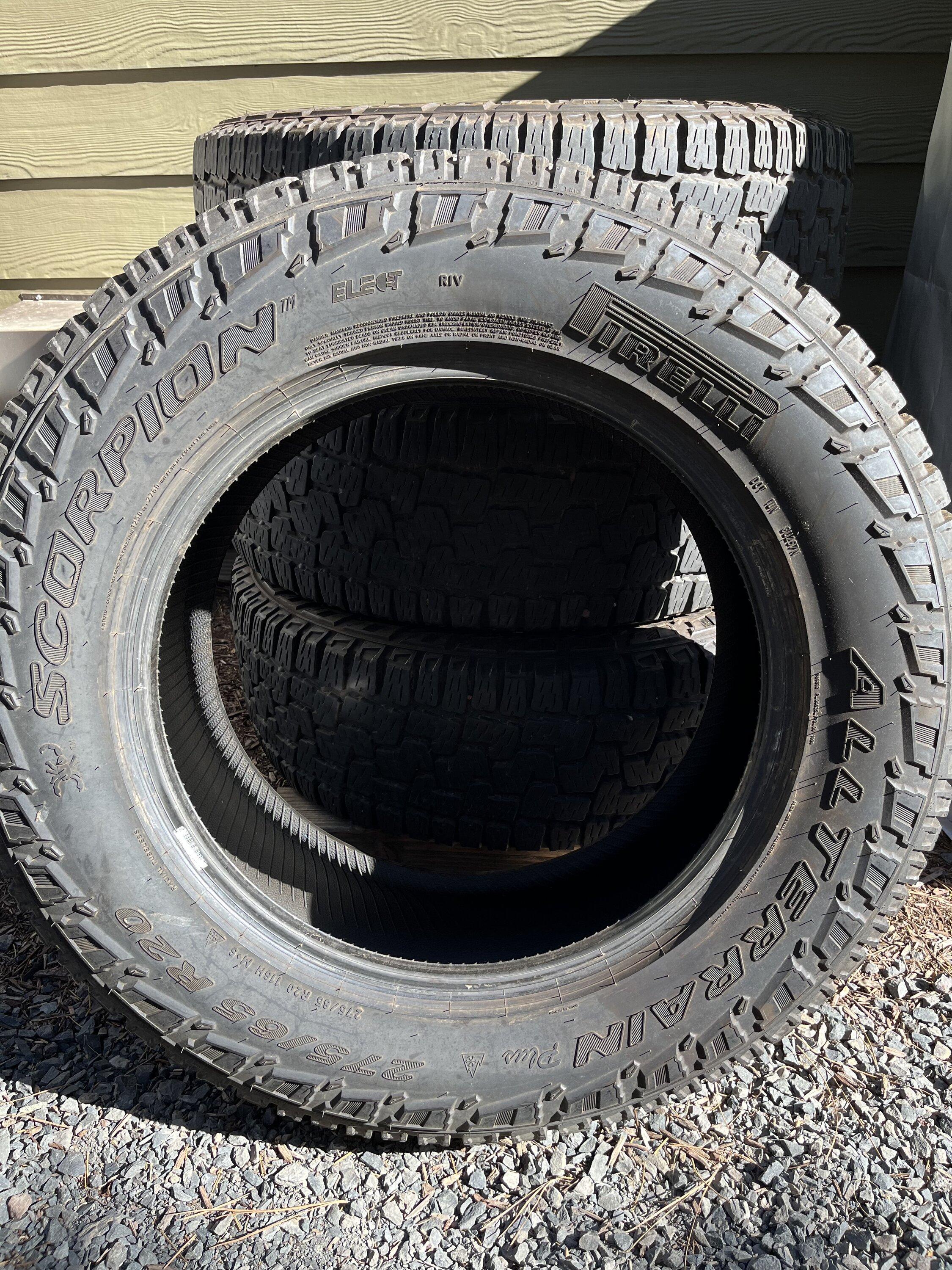 Oregon - Set of 5 Pirelli Scorpion AT+ | Rivian Forum - R1T R1S R2 R3 ...
